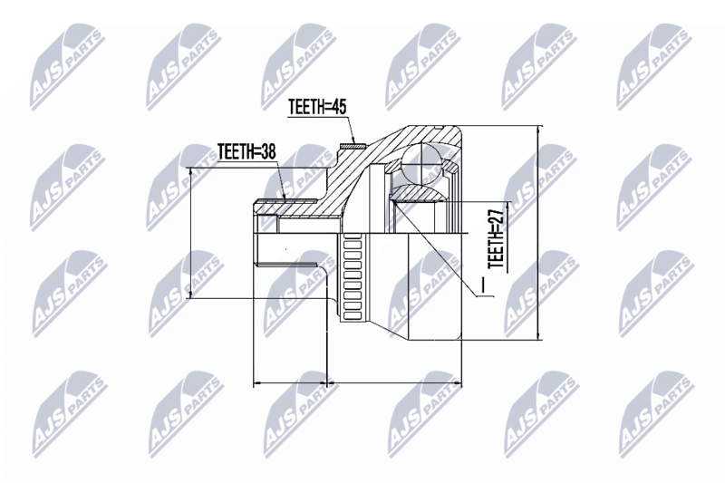 Kompletan kardan, pogonsko vratilo NTY NPZ-AU-009