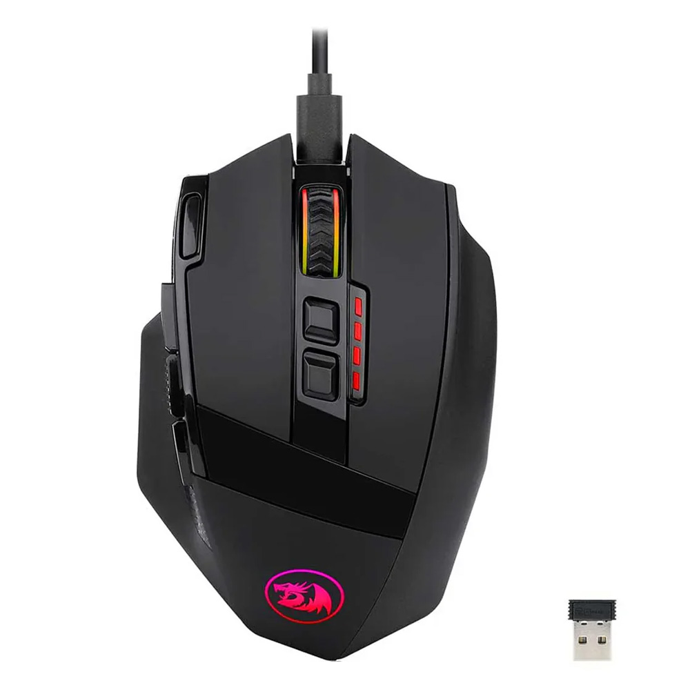 Redragon Sniper Pro M801P-RGB, Gaming, Wired and wireless Mouse, black