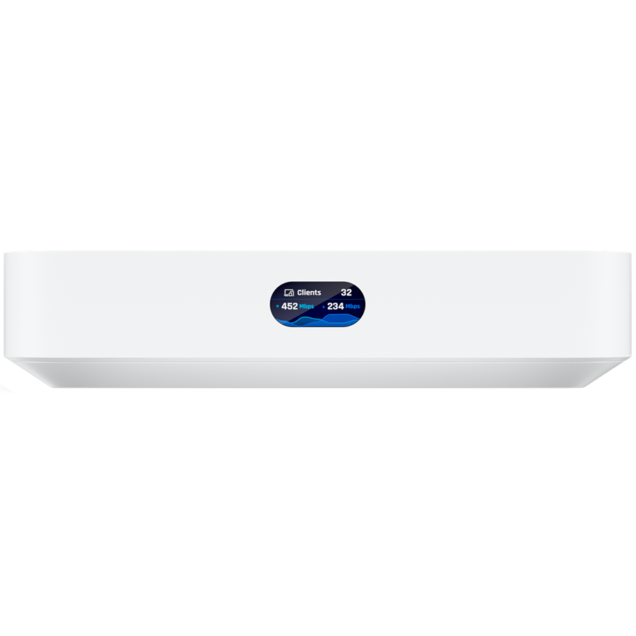UBIQUITI Compact UniFi Cloud Gateway, UniFi Network for full-stack network management, 30+ UniFi devices and 300+ clients, 1 Gbps IDS/IPS; Multi-WAN