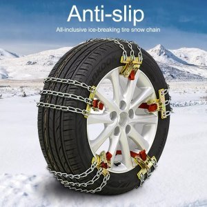 Lanci za sneg set 8 kom – protivklizni čelični lanci za auto gume, jednostavna montaža