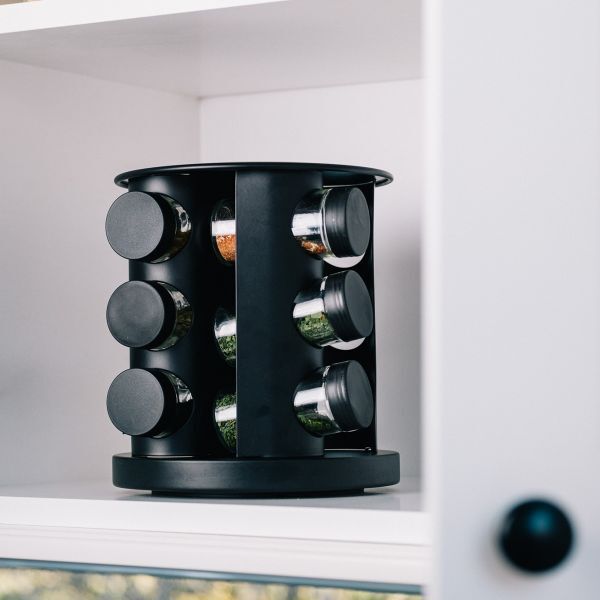 Dekordom Stalak za začine rotacioni otto 12kom 19x21cm - black - hmlID: EK000770210
