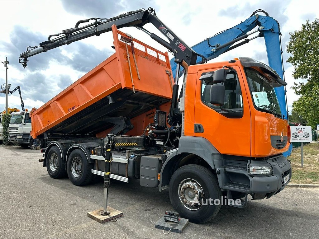 Renault KERAX 380 DXI 6x4 TIPPER + CRANE HIAB 144 B-3 - RADIO - *246.000 kiper
