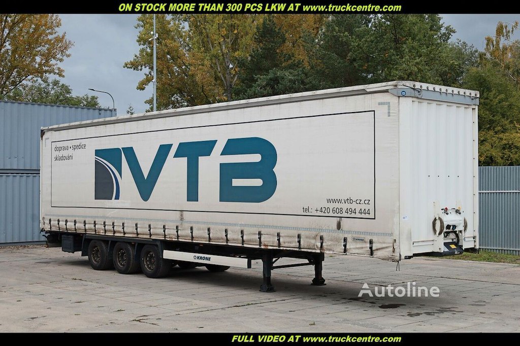 Krone SD, LOW DECK, LIFTING AXLE, AXLES SAF poluprikolica sa kliznom ceradom
