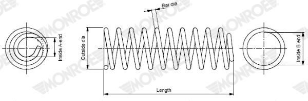 Opruga trapa MONROE SP3486