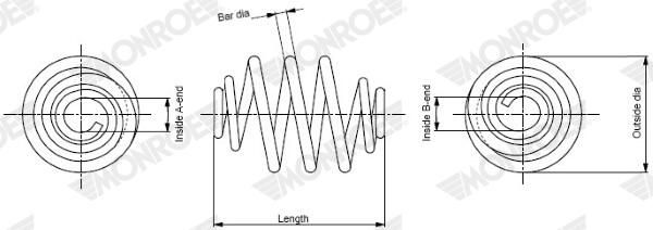 Opruga trapa MONROE SP3514