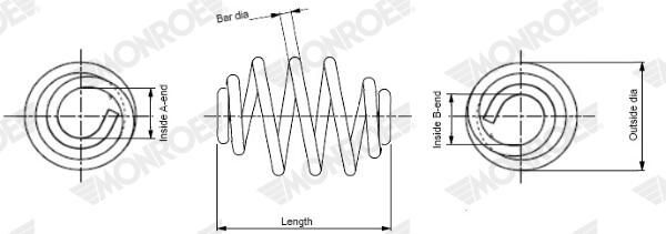 Opruga trapa MONROE SN0427