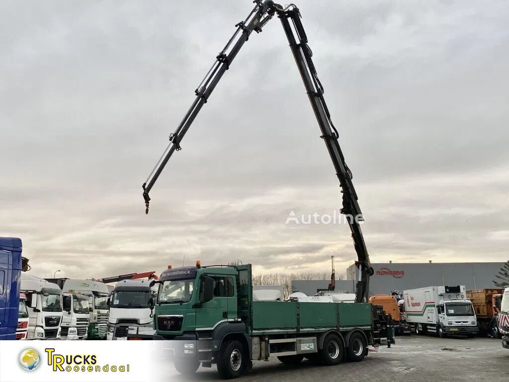 MAN TGS 26.440 Euro 5 + Manual + Hiab 288 E-5 Crane +JIB 4 + 6X4+REM kamion s ravnom platformom