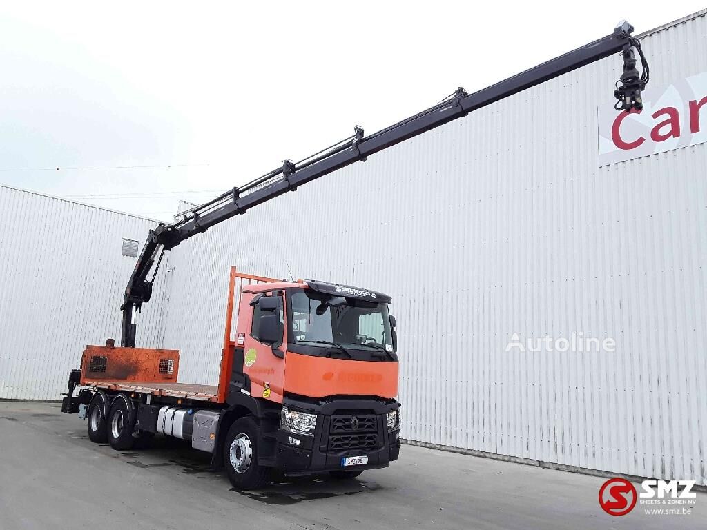Renault C 430 Hiab 188_es 5+remote kamion s ravnom platformom