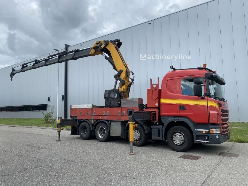 Scania G480 8X4 + EFFER 1250 6S + REMOTE + WINCH - 6+3 EXTENSIONS kamion s ravnom platformom