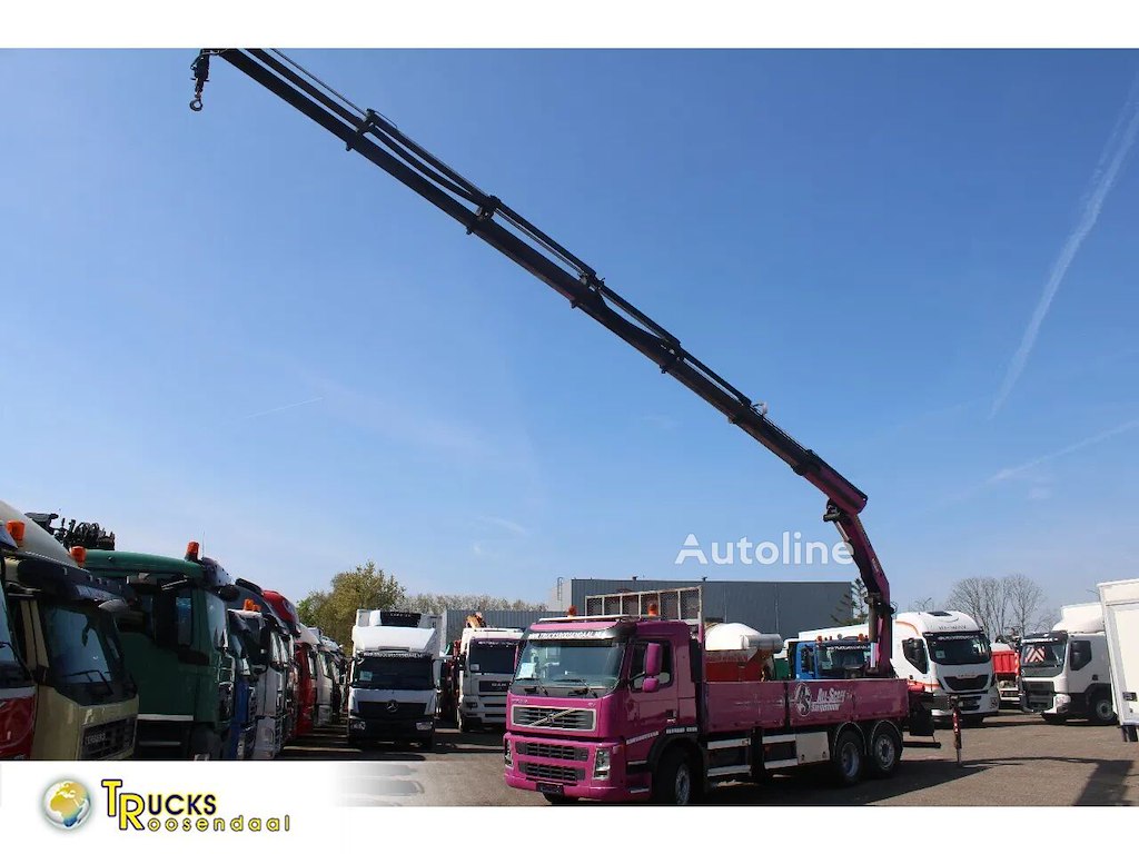 Volvo FM 370 + PALFINGER 23002 /6EXT + REMOTE + 6X2 STEERING kamion s ravnom platformom