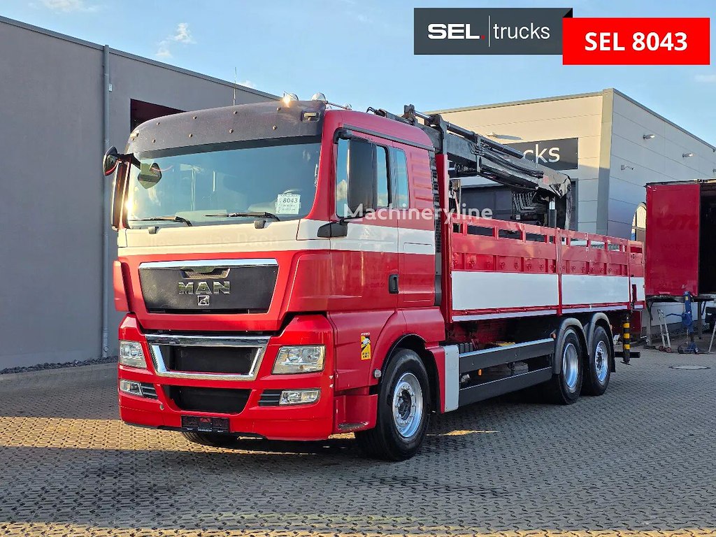 MAN TGX 26.360 6x2-2 BL Ohne Fernbedienung / Intarder / HIAB 166K PR kamion s ravnom platformom