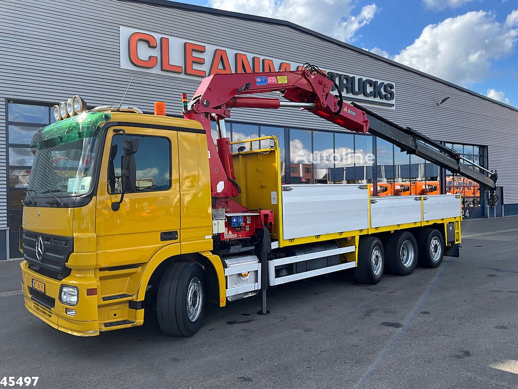 Mercedes-Benz Actros 3541 8x2 HMF 25 Tonmeter laadkraan kamion s ravnom platformom