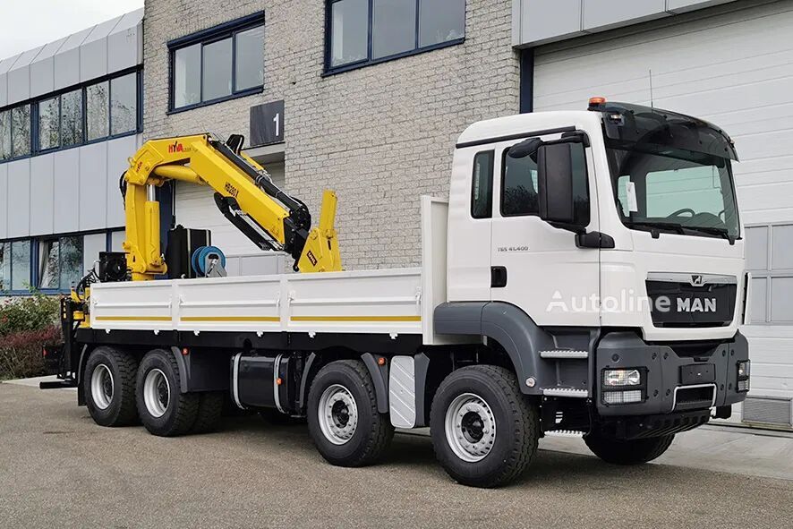 Novi MAN TGS 41.400 BB-WW Crane Truck kamion s ravnom platformom