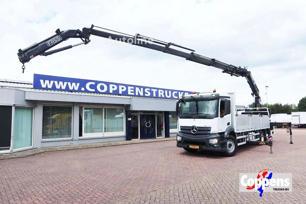 Mercedes-Benz ANTOS 2830 Kraanwagen open Laadbak Fassi F295 + FLY-JIB kamion s ravnom platformom