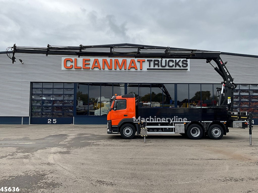 Volvo FM 420 Euro 6 Hiab 40 Tonmeter laadkraan kamion s ravnom platformom
