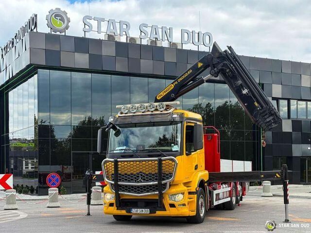 Mercedes-Benz ACTROS 2543 6x2 PalfingerPK 26002 EH Crane kamion s ravnom platformom