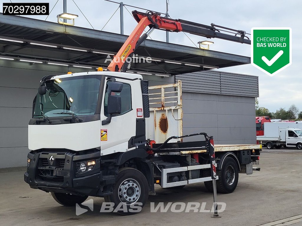 Renault C 380 C 4X2 Palfinger PK 12.501 Crane Big-Axle Steelsuspension A kamion s ravnom platformom