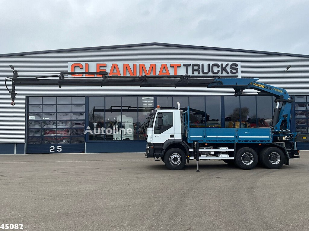 IVECO Trakker AD260T41 Euro 5 6x4 Full Steel Palfinger 36 Tm laadkraan kamion s ravnom platformom