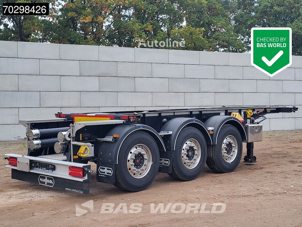 Van Hool FS3444-10 AK u2 3 axles ADR Liftachse 20ft poluprikolica za prevoz kontejnera