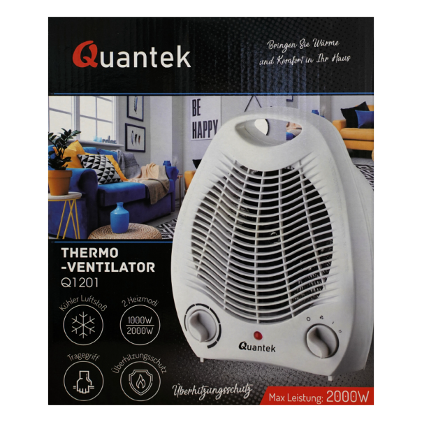 QUANTEK 1000/2000W Kalorifer Q1201