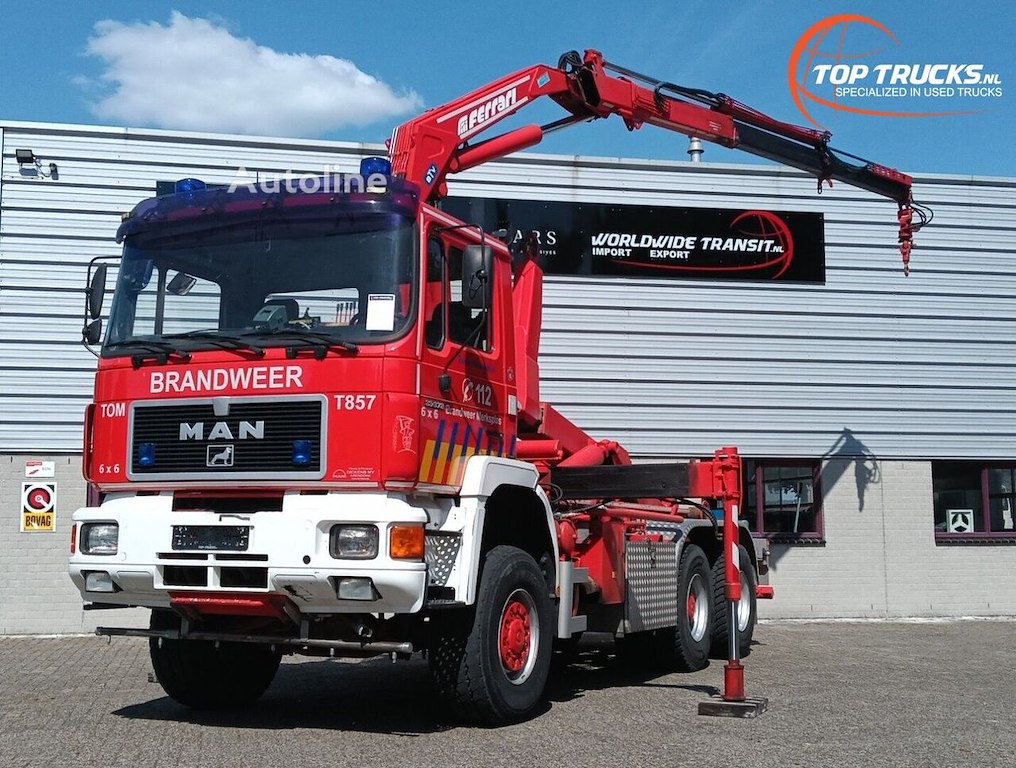 MAN 33.372 6x6 - 14TM Kraan, Crane, Kran - Haakarm, Hooklift, Abrolk kamion rol kiper