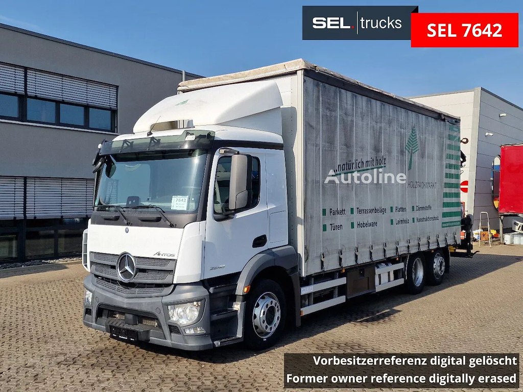 Mercedes-Benz Antos 2540 Mit Fernbedienung / HIAB X-HIDUO 158 E-4 / Lenkachse kamion sa klizna zavesa cerada