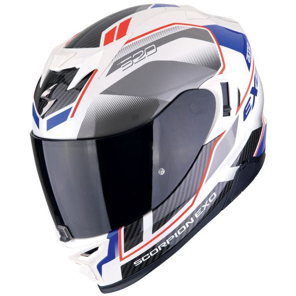 SCORPION Exo-520 evo air lena pearl white-blue kaciga
