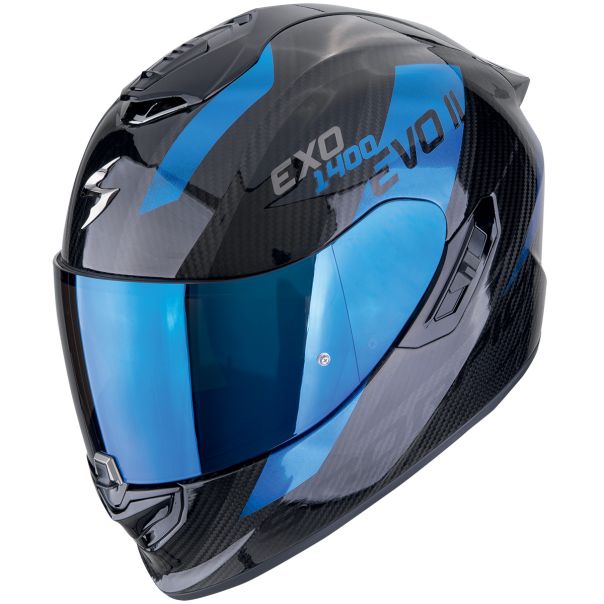 SCORPION Exo-1400 evo ii carbon air platted black blue kaciga