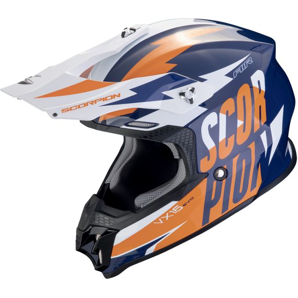 SCORPION Vx-16 evo air slanter blue-orange kaciga
