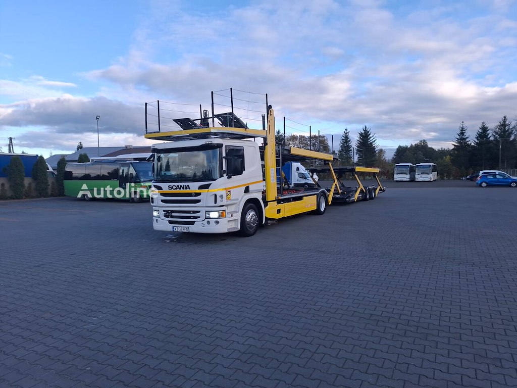 Scania P410 autotransporter + prikolica autotransportera