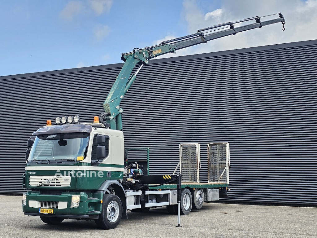 Volvo FE 320 6X2R / 22 t/m KRAN / CRANE / OPRIJ / MACHINE TRANSPORT autotransporter