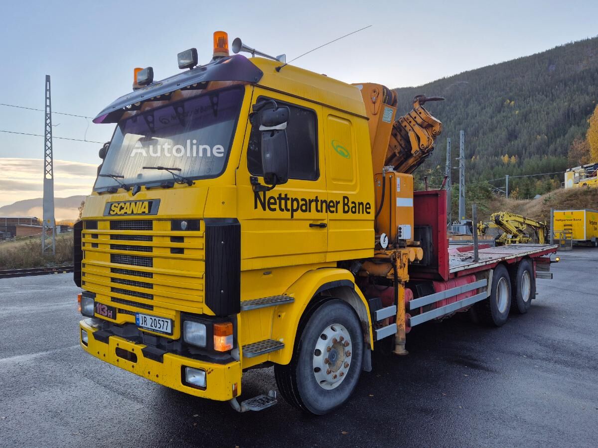 Prodaje se Scania R113HL6x4A, kranbil, repobjekt kamion platforme na aukciji