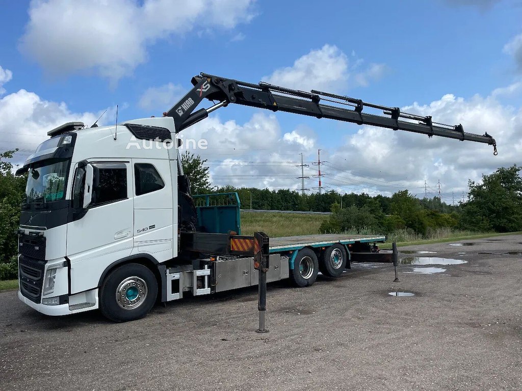 Volvo FH 13.540 FH 540 with hiab 477 e6 with remote kamion platforma