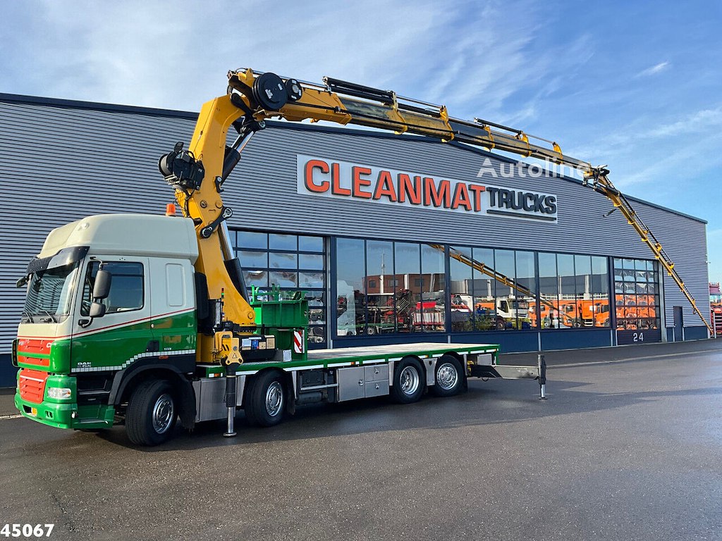 DAF FAX 85 CF 410 HMF 85 Tonmeter laadkraan + Fly-jib kamion platforma