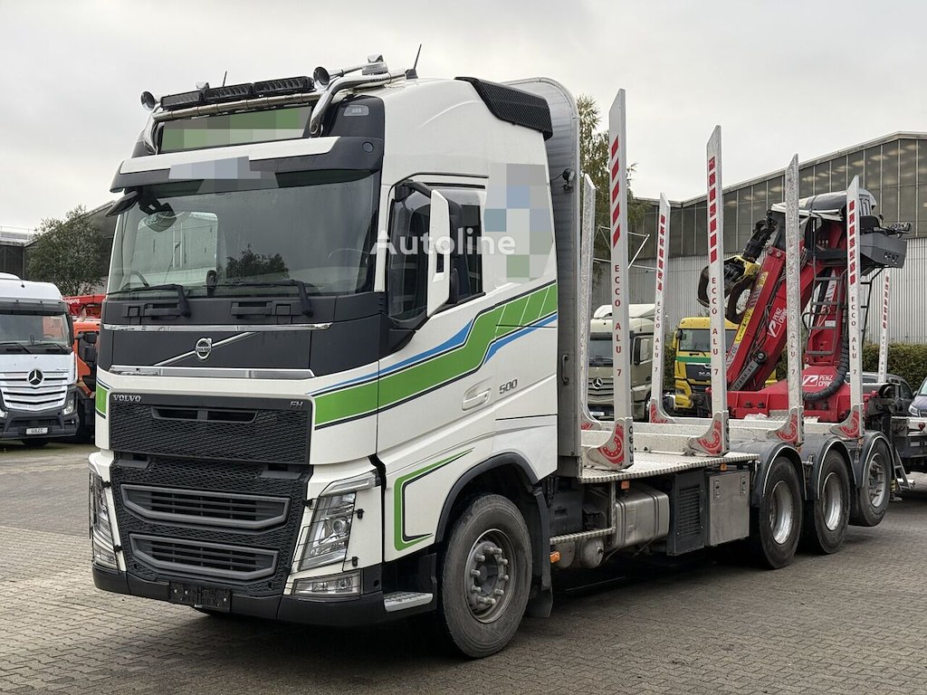 Volvo FH500 8x4 EURO6 POJAZD DO DRZEWA Z ŻURAWIEM PENZ 10Z7.90 kamion za prevoz drva