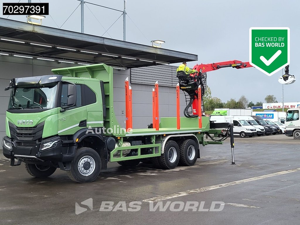 Novi IVECO T-Way 450 6X6 UNUSED! Palfinger Q150Z Crane Retarder Holztranspo kamion za prevoz drva