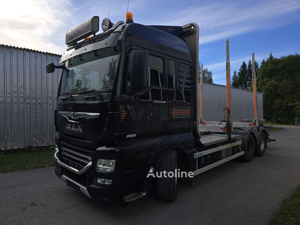 MAN TGX 26.580 6X4 EXTE kamion za prevoz drva