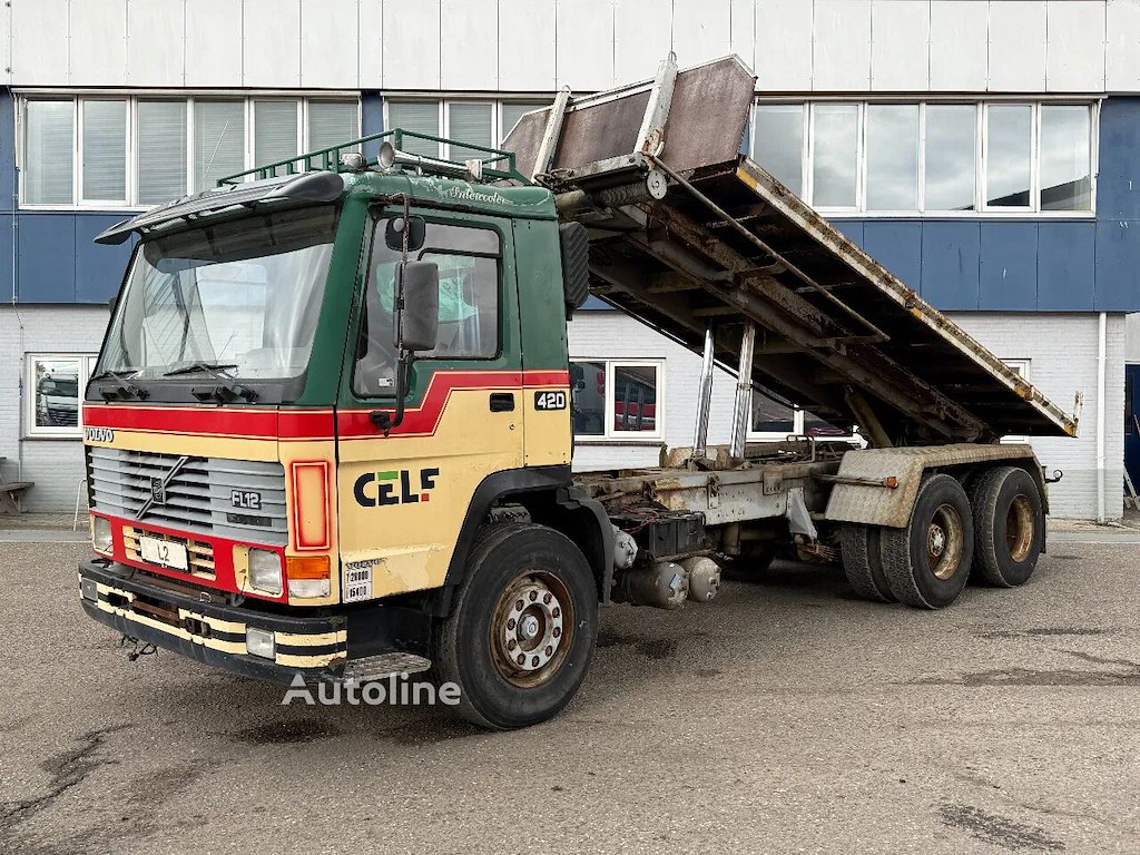 Volvo FL 12.420 6X2 MANUAL GEAR / FULL STEEL SUSP. / 10 TYRES / HUB RE kamion sa kukom za podizanje tereta