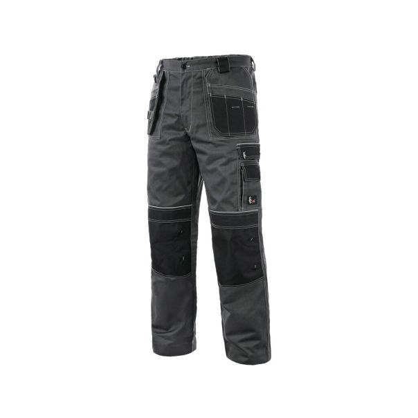 CANIS Radne pantalone do struka Orion Teodor plus, siva/crna