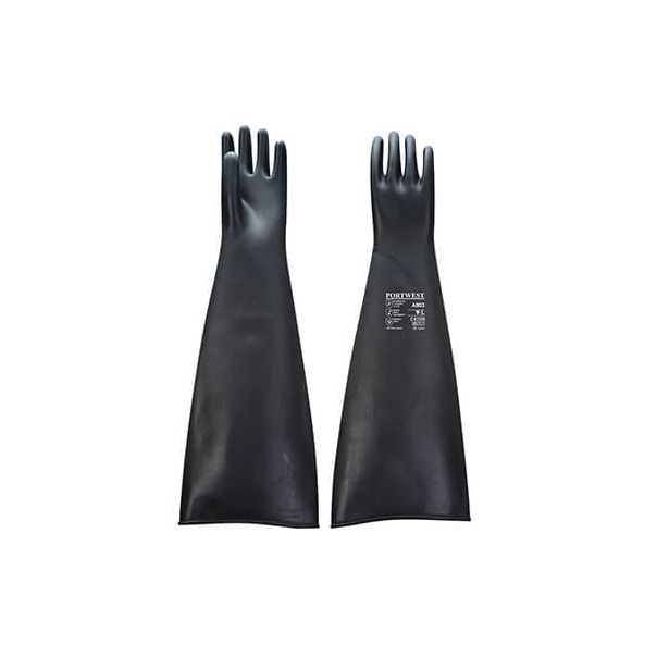 PORTWEST Gumene rukavice A803 Heavyweight Lateks 600mm, crna