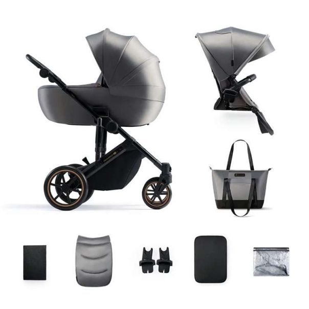 KINDERKRAFT Kolica za bebe 2u1 Prime 2, siva