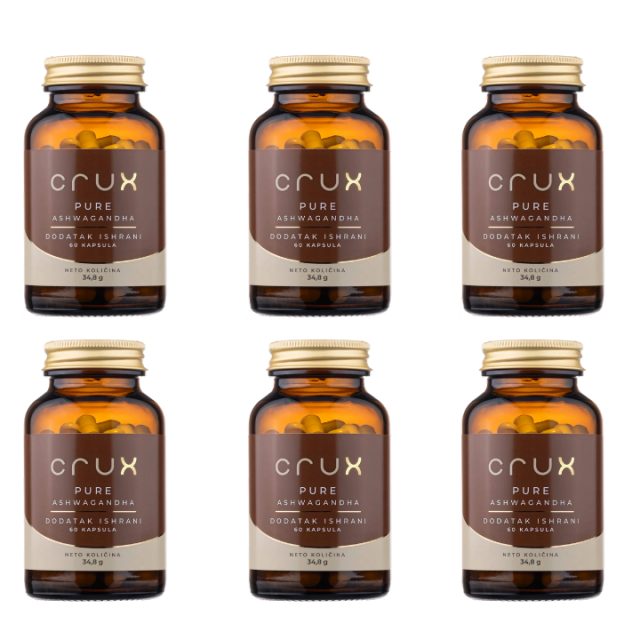 CRUX PURE ASHWAGANDHA kapsule, 60kom PAKET 6 KUTIJA