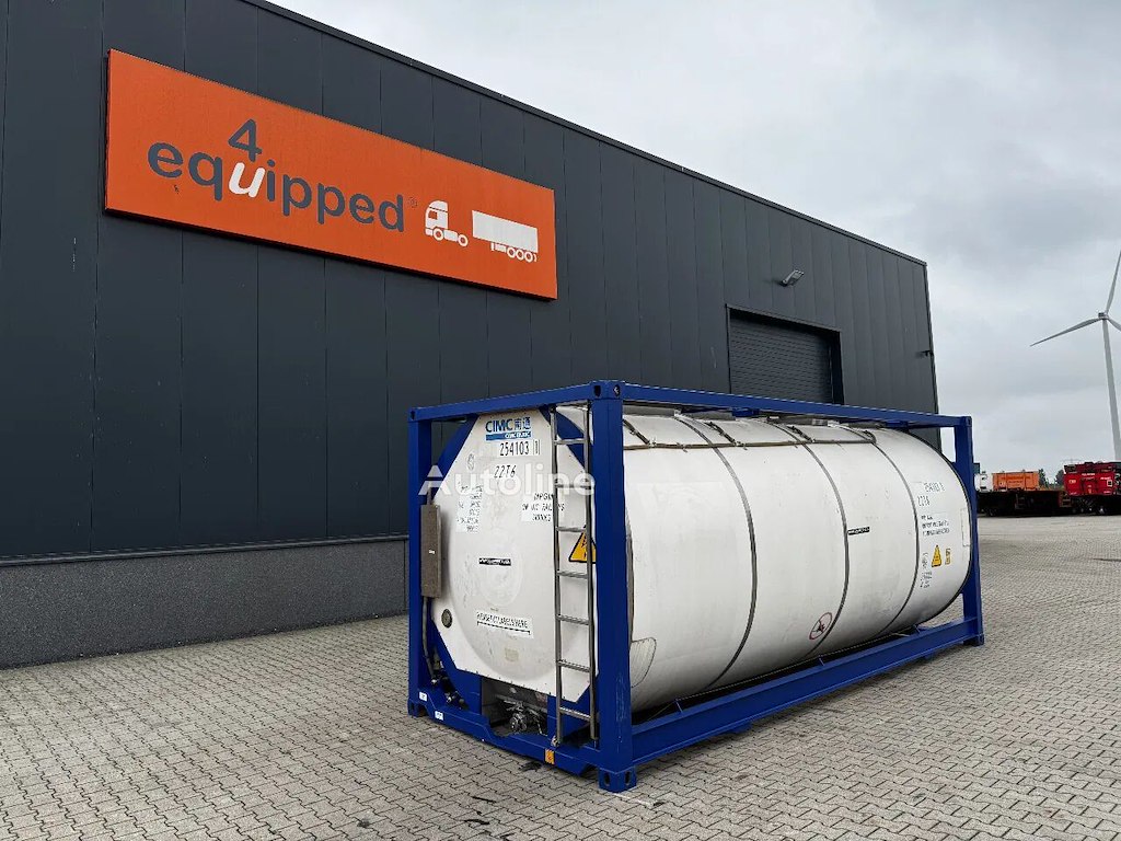 CIMC 20FT ISO, 25.050L / 1-COMP / 3 BAFFELS / T11 / 4 manholes / ADR rezervoar-kontejner 20 stopa