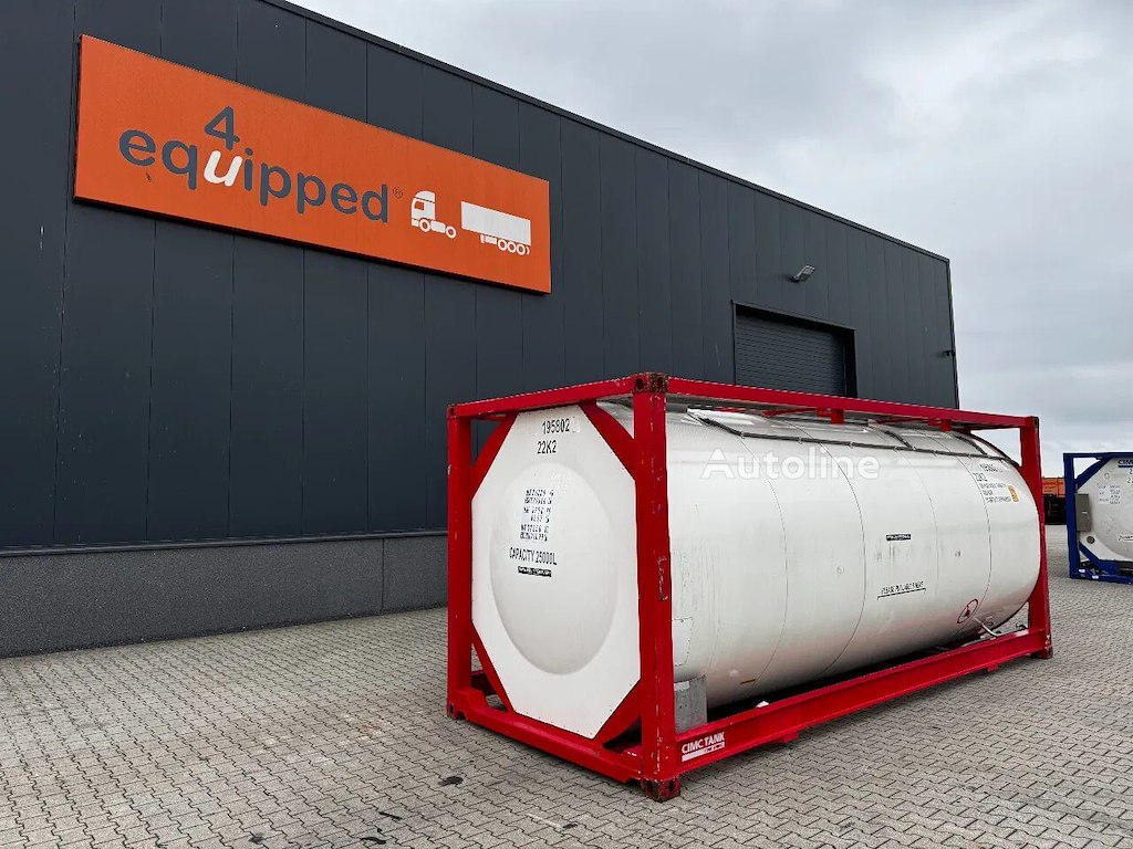 Welfit Oddy 20FT ISO, 24.990L / 1-COMP / 3 BAFFELS / T11 / 22K2 / 4 manholes rezervoar-kontejner 20 stopa