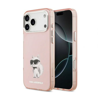 Maska Karl Lagerfeld IML Aquarelle Choupette & Logo MagSafe za iPhone 17 Pro Max pink