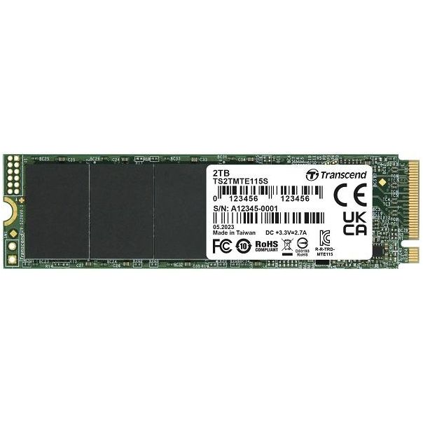 TRANSCEND SSD 2TB M.2 2280 PCIe Gen3x4 NVMe TLC DRAM-less