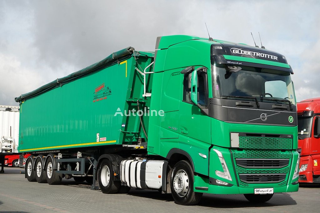 Volvo FH 500 tegljač + poluprikolica kipera