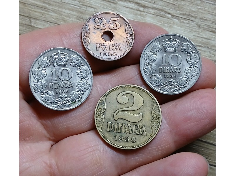 KO 502 - Kr Jugoslavija - 1938 - 4 kom. - VF -