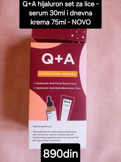 Q + A hijaluron serum i dnevna krema za lice NOVO