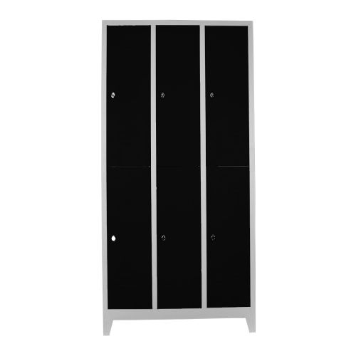 Js1014Sı Grey Black Locker Storage Cabinet